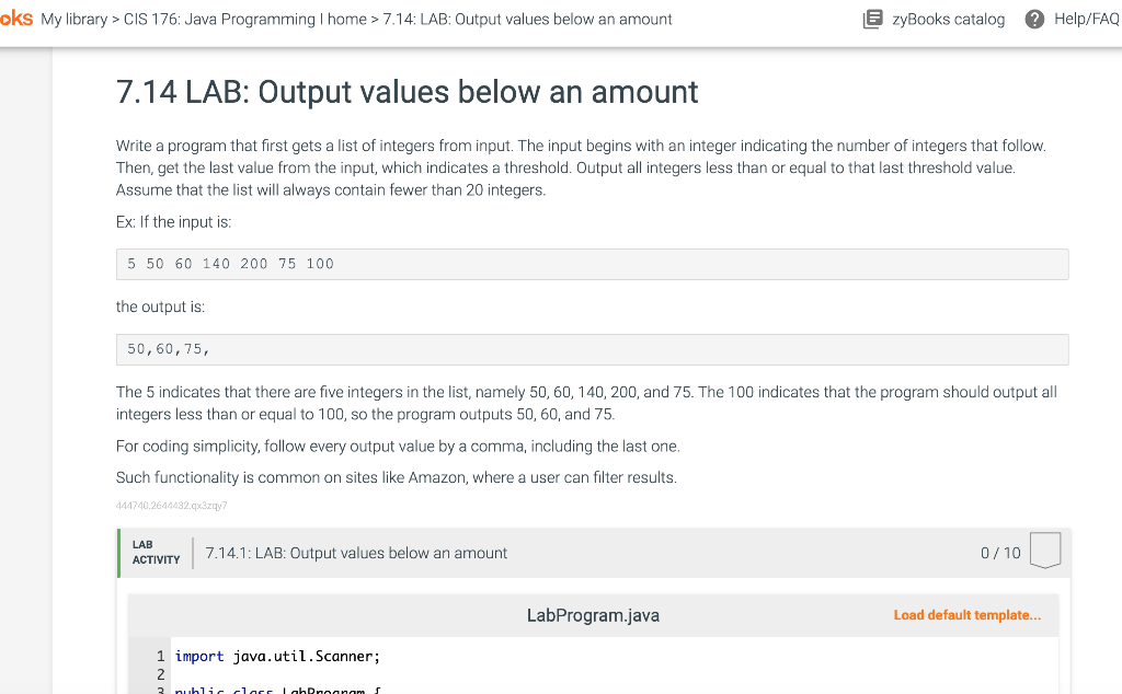 Solved oks My library > CIS 176: Java Programming I home > | Chegg.com