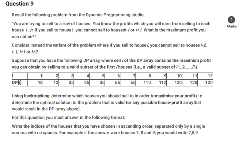 Recall the following problem from the Dynamic | Chegg.com