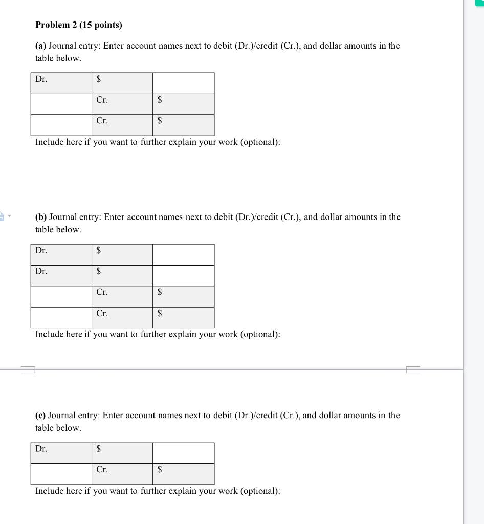 Solved Problem 2 (15 points) The following activities | Chegg.com
