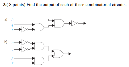 Solved ( 8 points) Discrete Math: Find the output of each of | Chegg.com