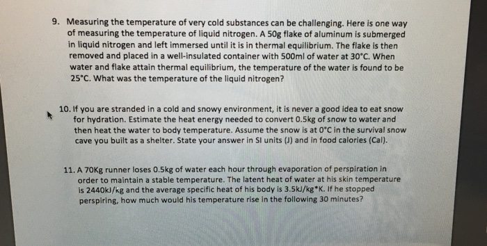 Solved Measuring the temperature of very cold substances can | Chegg.com