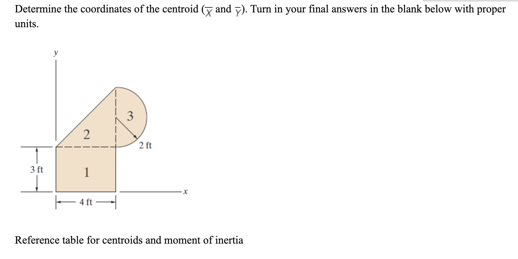 Solved Determine the coordinates of the centroid (y and 7). | Chegg.com