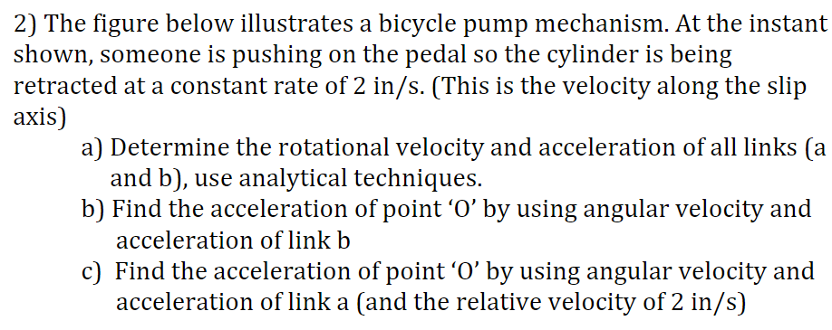 2) The figure below illustrates a bicycle pump | Chegg.com