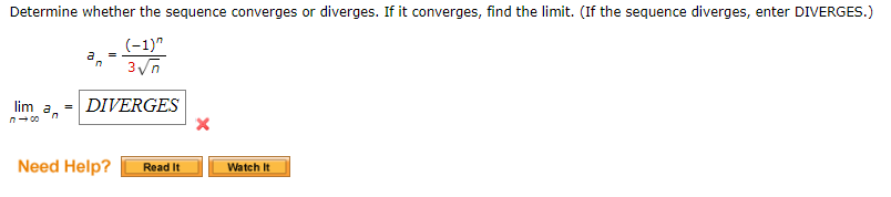Solved Determine whether the sequence converges or diverges. | Chegg.com