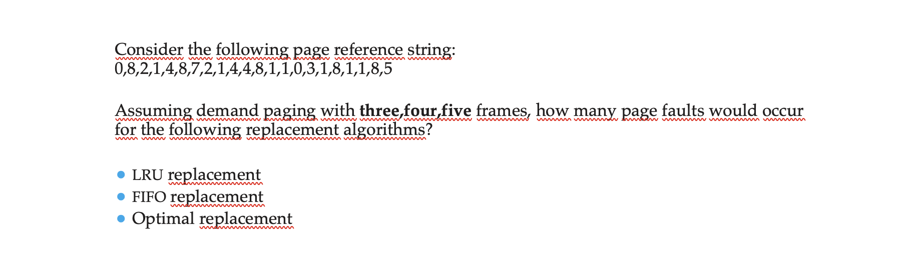 Solved Consider the following page reference Summa: string | Chegg.com