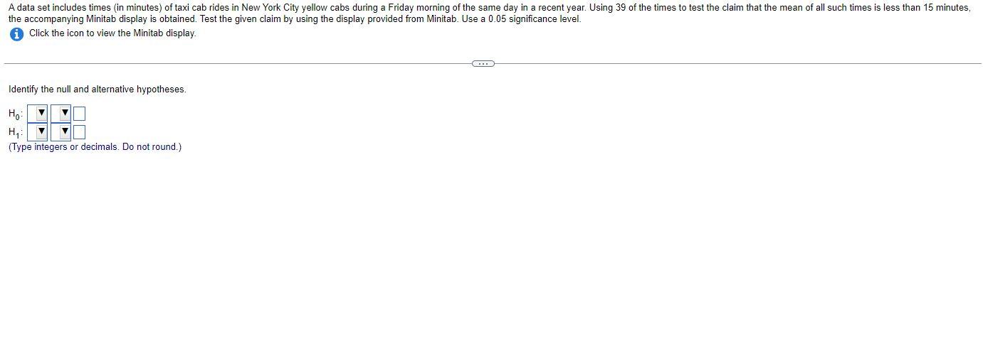 Solved not round.) Minitab Displaythe accompanying Minitab | Chegg.com