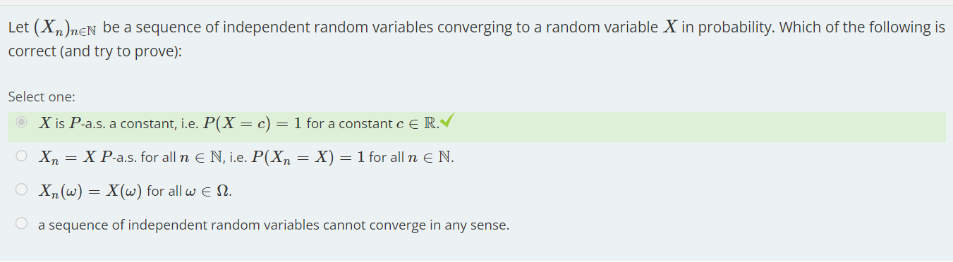 Solved Let (Xn)n∈N be a sequence of independent random | Chegg.com