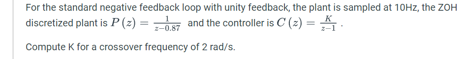 For The Standard Negative Feedback Loop With Unity 