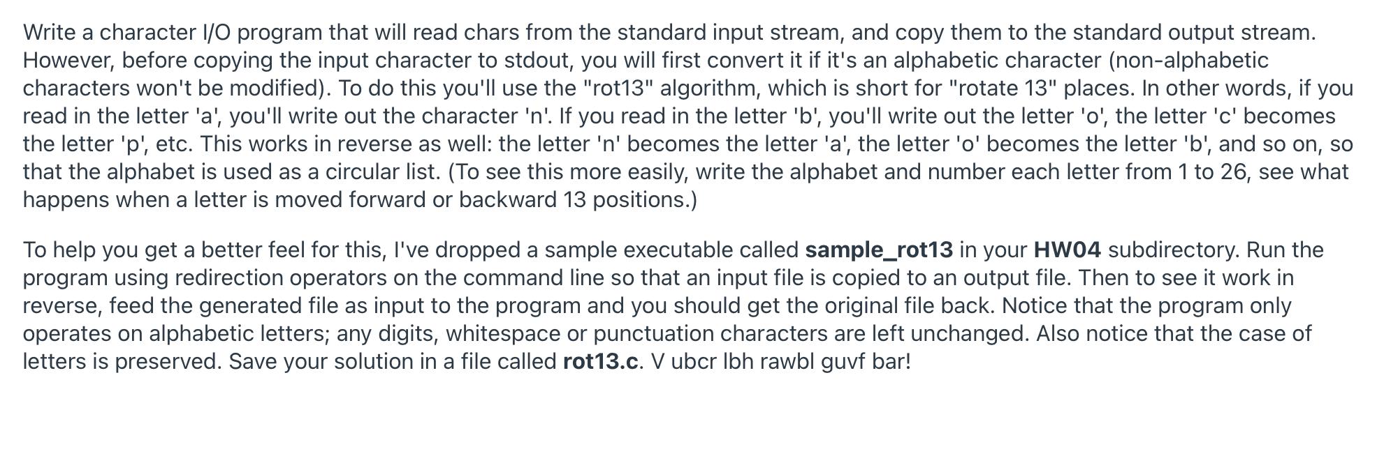 Solved Write a character I/O program that will read chars | Chegg.com