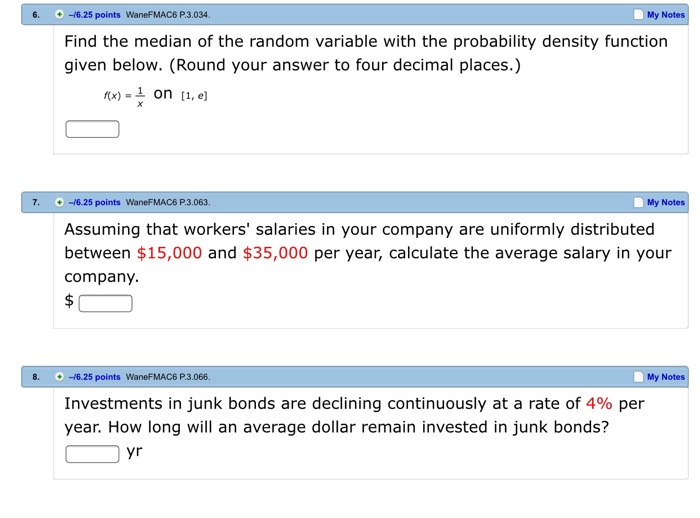 Solved 6. 6.25 points WaneFMAC6 P.3.034 My Notes Find the | Chegg.com