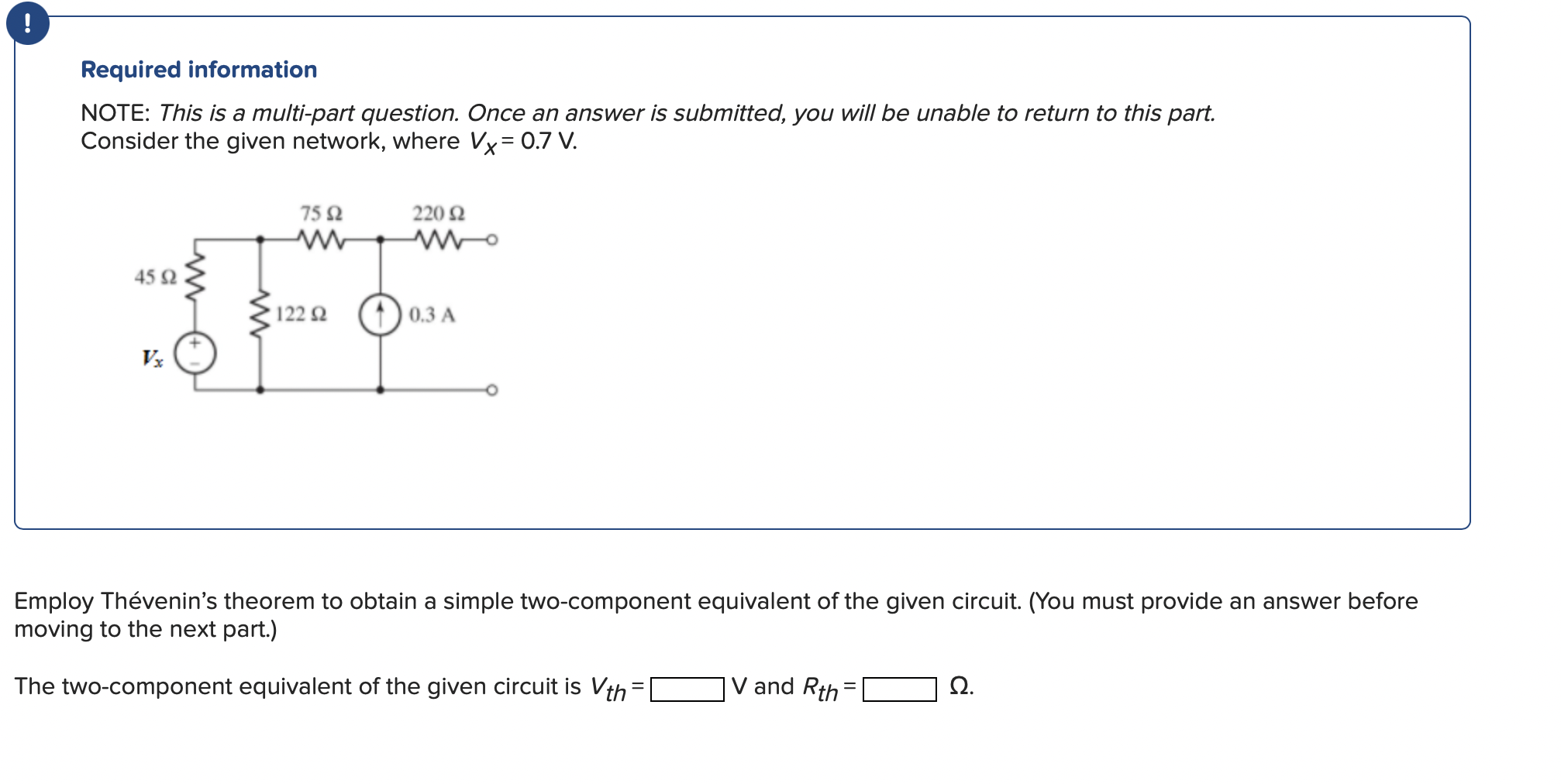 Solved !Required informationNOTE: This is a multi-part | Chegg.com