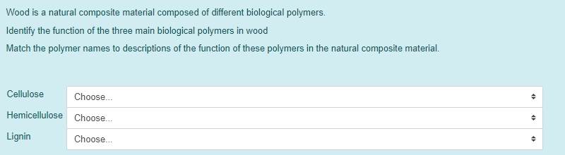 Solved Wood is a natural composite material composed of | Chegg.com
