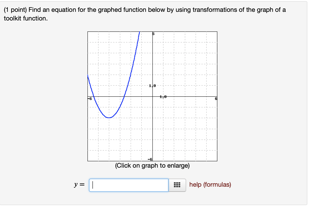 Solved 1 Point Find An Equation For The Graphed Function