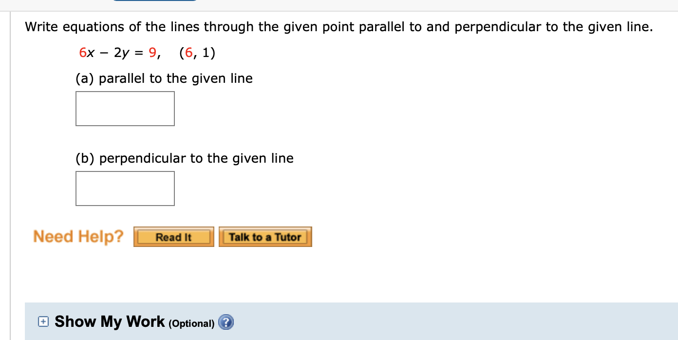 Solved Write equations of the lines through the given point | Chegg.com