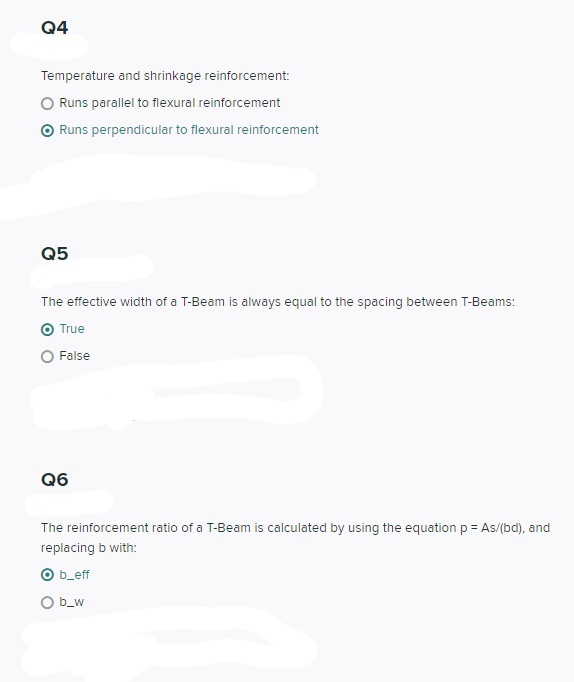 Solved Q4 Temperature and shrinkage reinforcement: Runs | Chegg.com