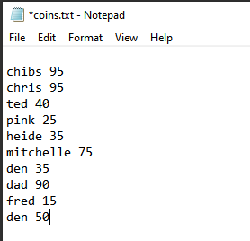 Solved The program takes two inputs at a time. The name of a | Chegg.com