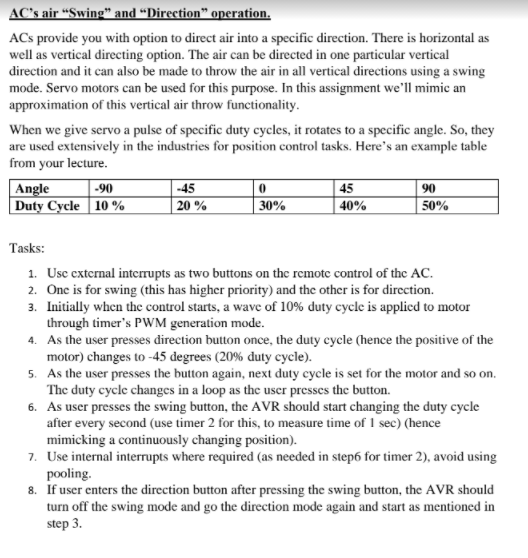 Solved Note: Use ATMEGA328p as micro-controller, the .c code | Chegg.com