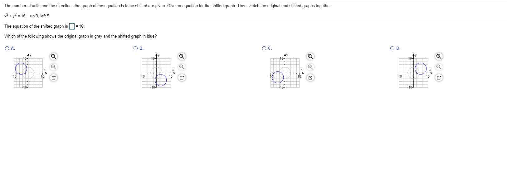 Solved The number of units and the directions the graph of | Chegg.com