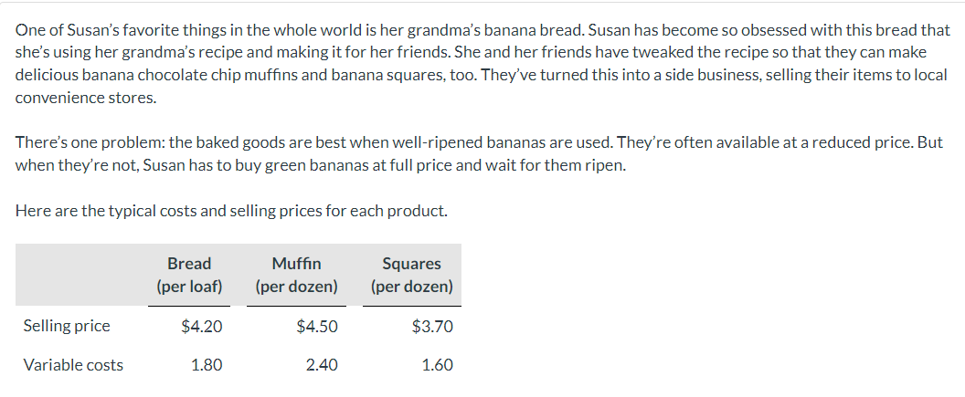 Solved One of Susan's favorite things in the whole world is | Chegg.com