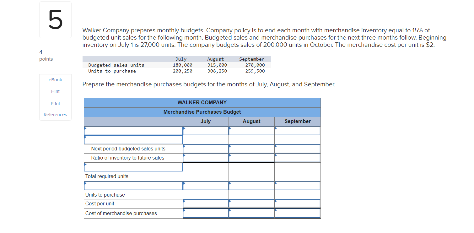 Solved LO 4 points eBook Hint Print References Walker | Chegg.com