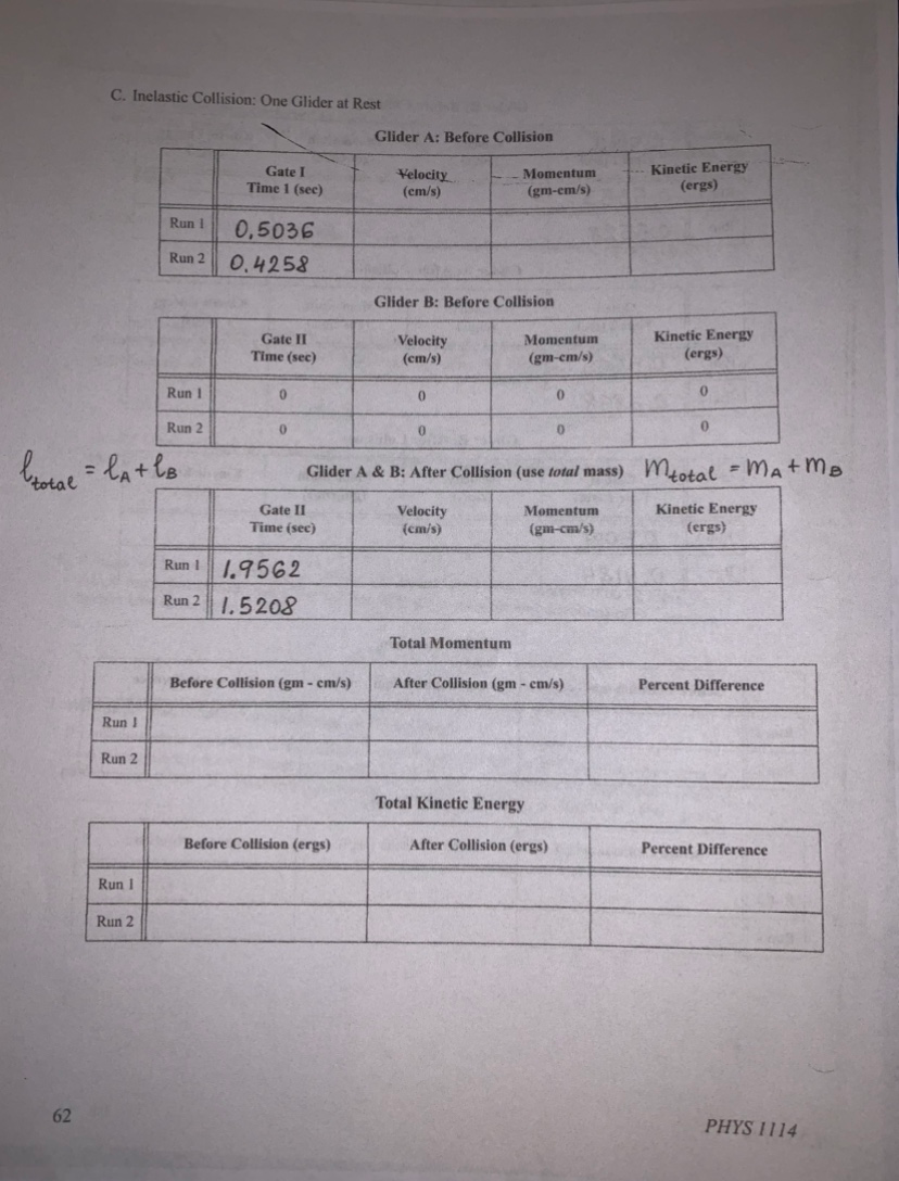 Solved Pages to turn 'n 59,60,61,62,63. MA glider B glider A | Chegg.com