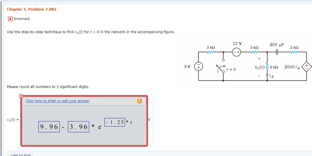 Solved Chapter 7, Problem 7.082 XIncorrect. Use the | Chegg.com