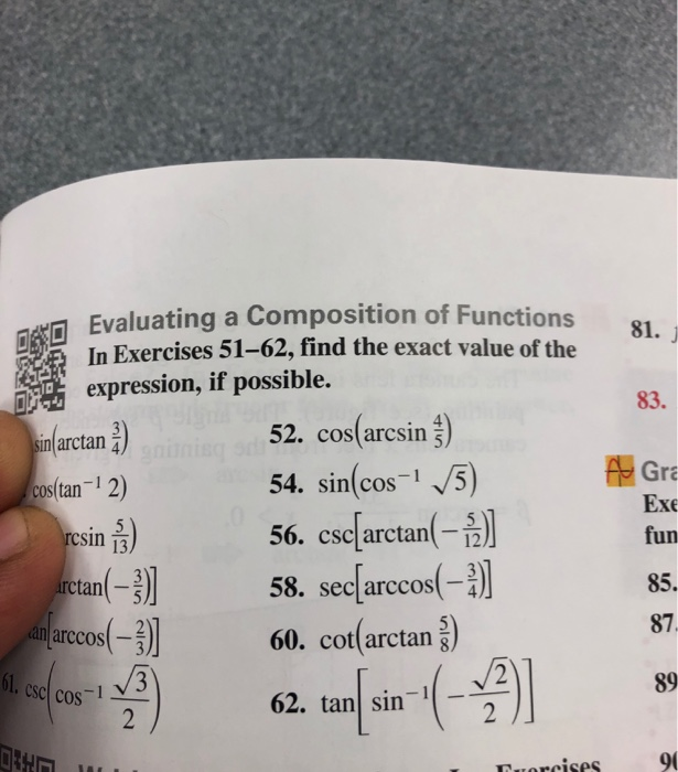Solved Evaluating a Composition of Functions In Exercises | Chegg.com