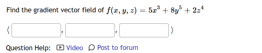 Solved Find the gradient vector field of | Chegg.com