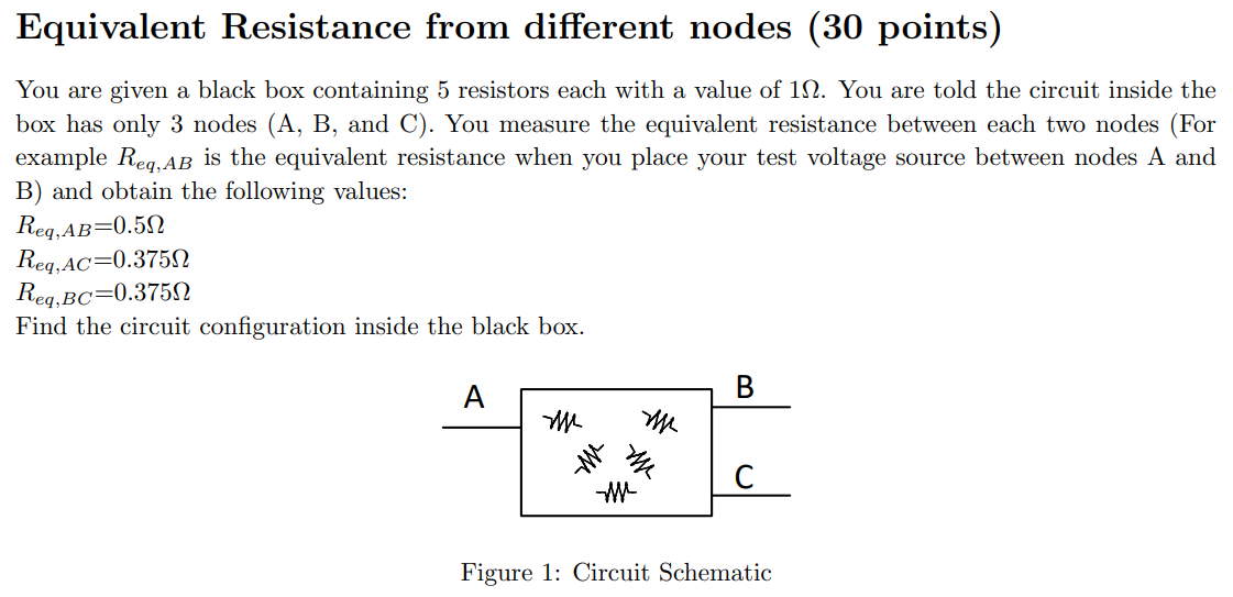 Solved Equivalent Resistance from different nodes (30 | Chegg.com