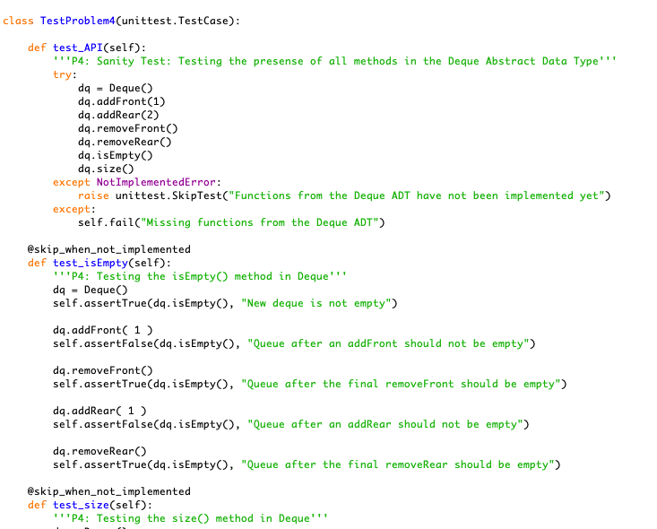 Problem 4 (20 points) Implement a deque abstract data | Chegg.com