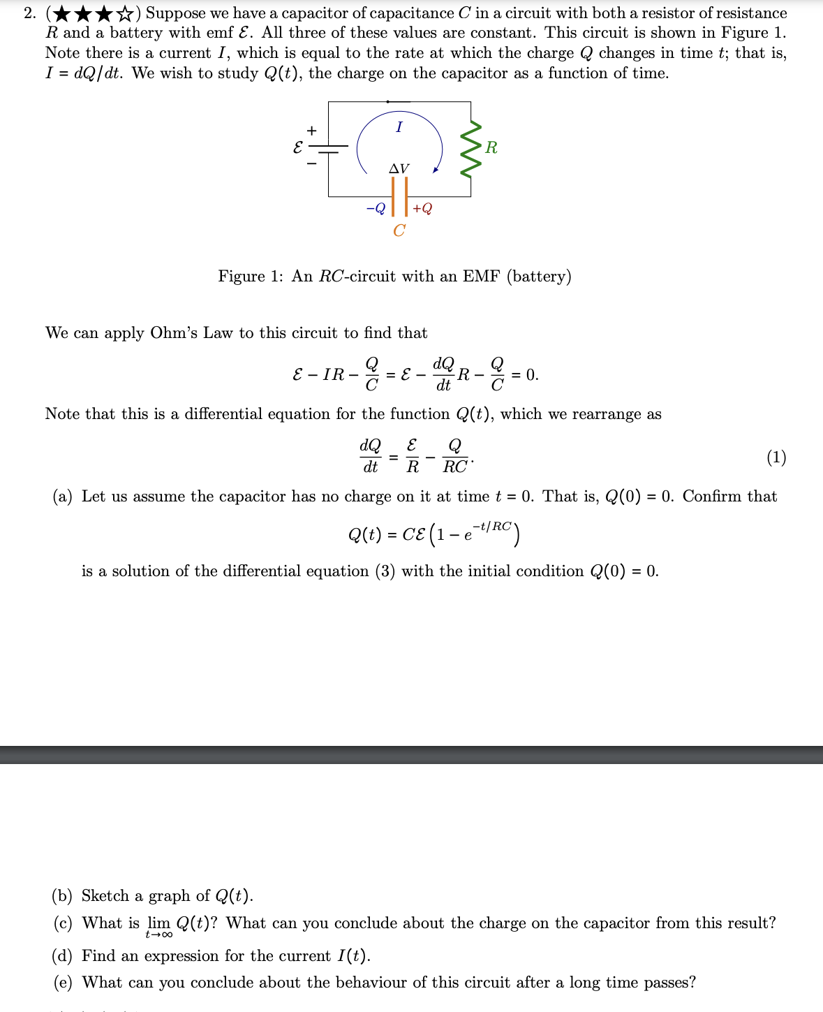 Solved 2. (⋆⋆⋆⋆←) Suppose we have a capacitor of capacitance | Chegg.com