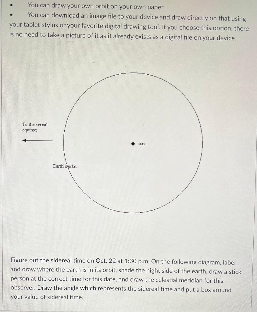 You can draw your own orbit on your own paper. You | Chegg.com