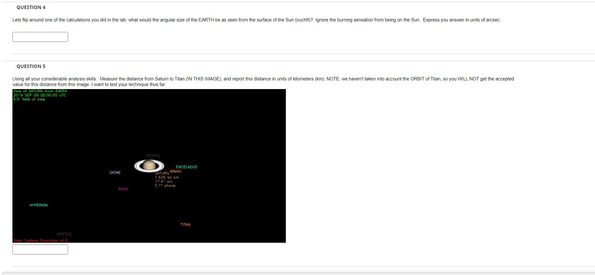 Solved QUESTION 4QUESTION 5 ﻿value for this distance from | Chegg.com