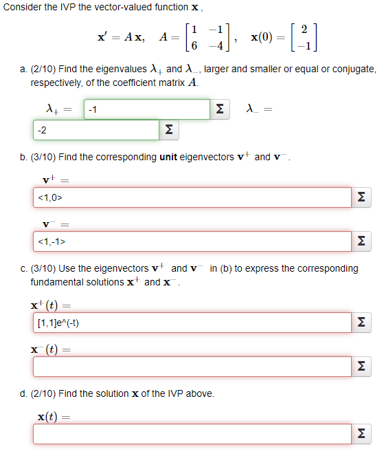 Solved Consider the IVP the vector-valued function x, x = | Chegg.com