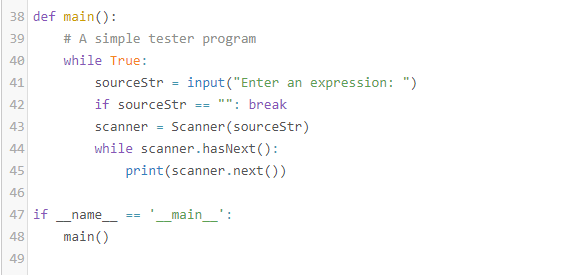 scanner.py х tokens.py x evaluatorapp.py x + 5 6 from | Chegg.com