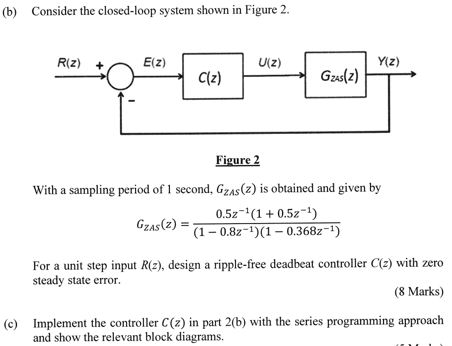 Solved a) Consider the control system shown in Figure 1. | Chegg.com