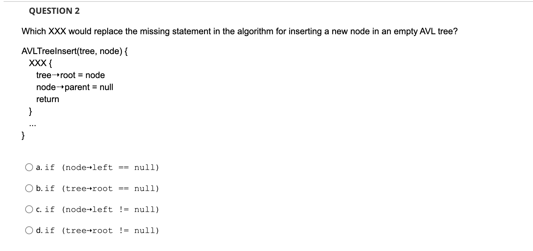 Solved QUESTION 2 Which XXX would replace the missing | Chegg.com