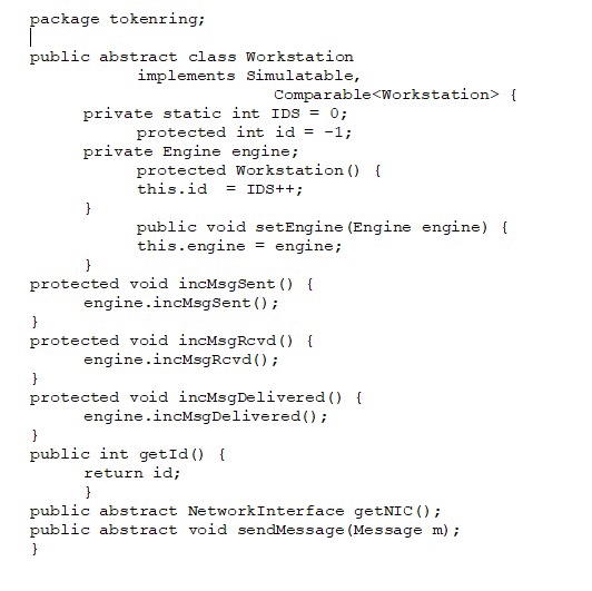 Solved package tokenring; public class | Chegg.com Solved package tokenring; public class | Chegg.com