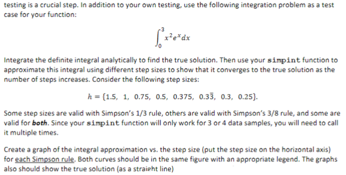 Solved Use Python to write a function called simpint that | Chegg.com