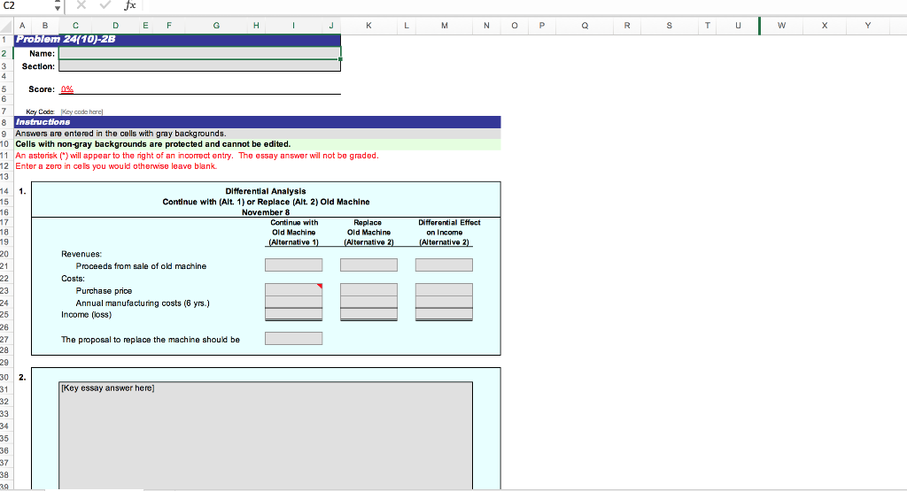 PR 24-2B Differential analysis for machine | Chegg.com