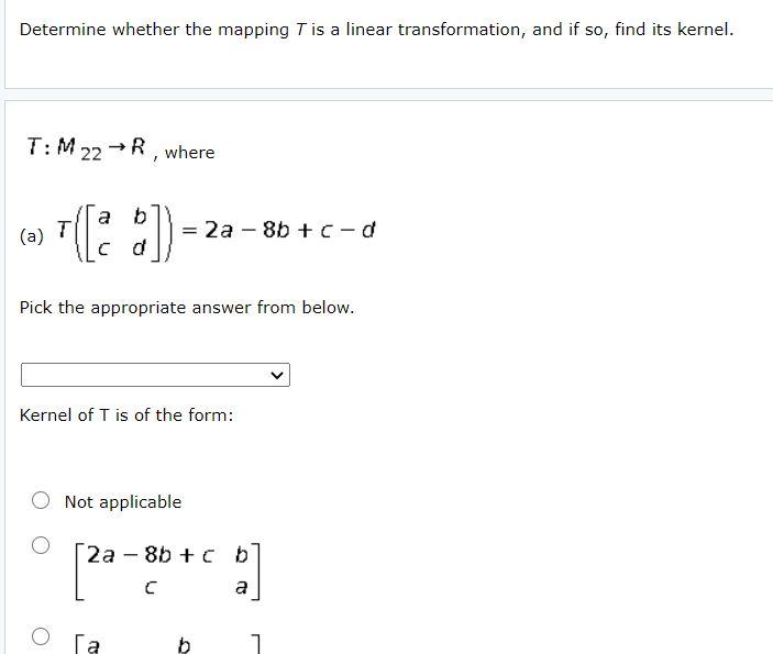 Solved Determine whether the mapping T is a linear | Chegg.com