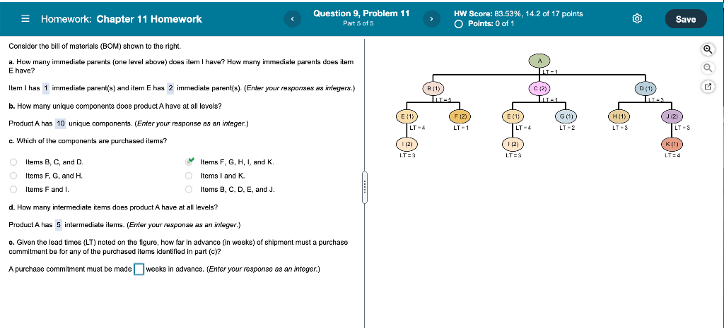 Solved Homework Chapter 11 Homework Question 9 Problem 11