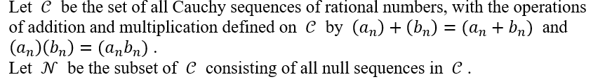 Solved Let c be the set of all Cauchy sequences of rational | Chegg.com