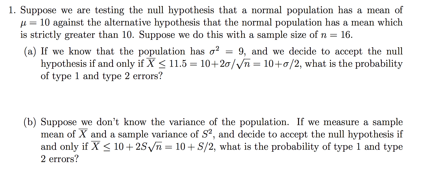 Solved 1. Suppose we are testing the null hypothesis that a | Chegg.com