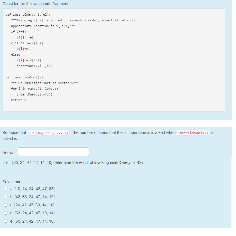 Solved Consider the following code fragment: def | Chegg.com