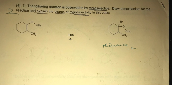 Solved (4) 7. The following reaction is observed to be | Chegg.com