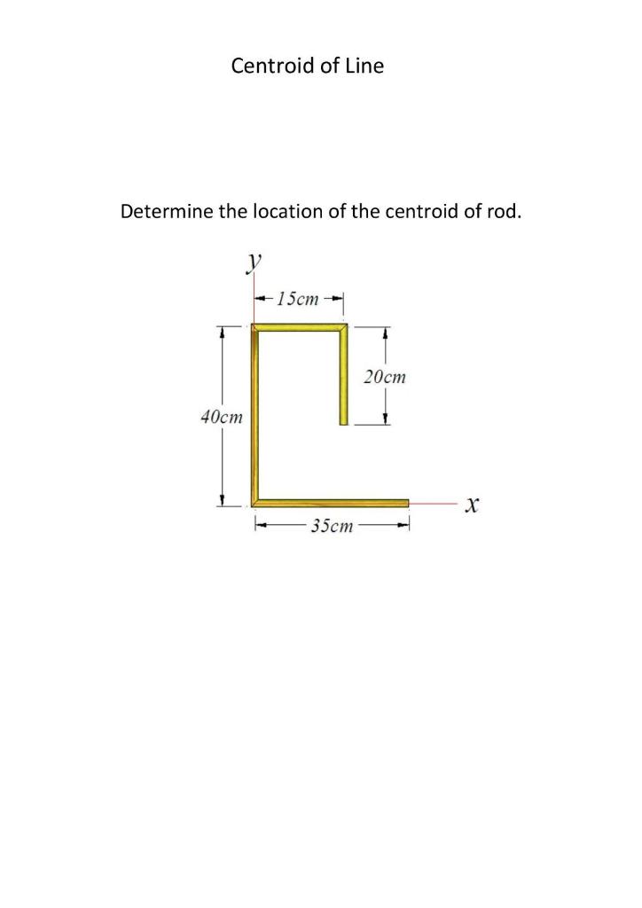 Solved Centroid of Line Determine the location of the | Chegg.com