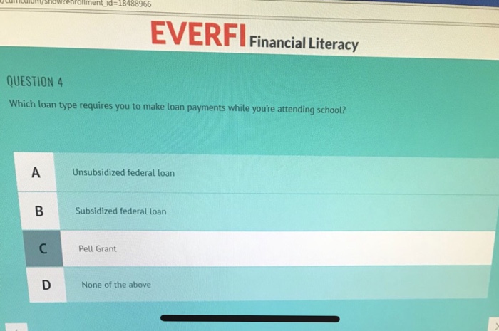 Solved cuicunuyshowenrollment id-18488966 EVERFI Financial | Chegg.com