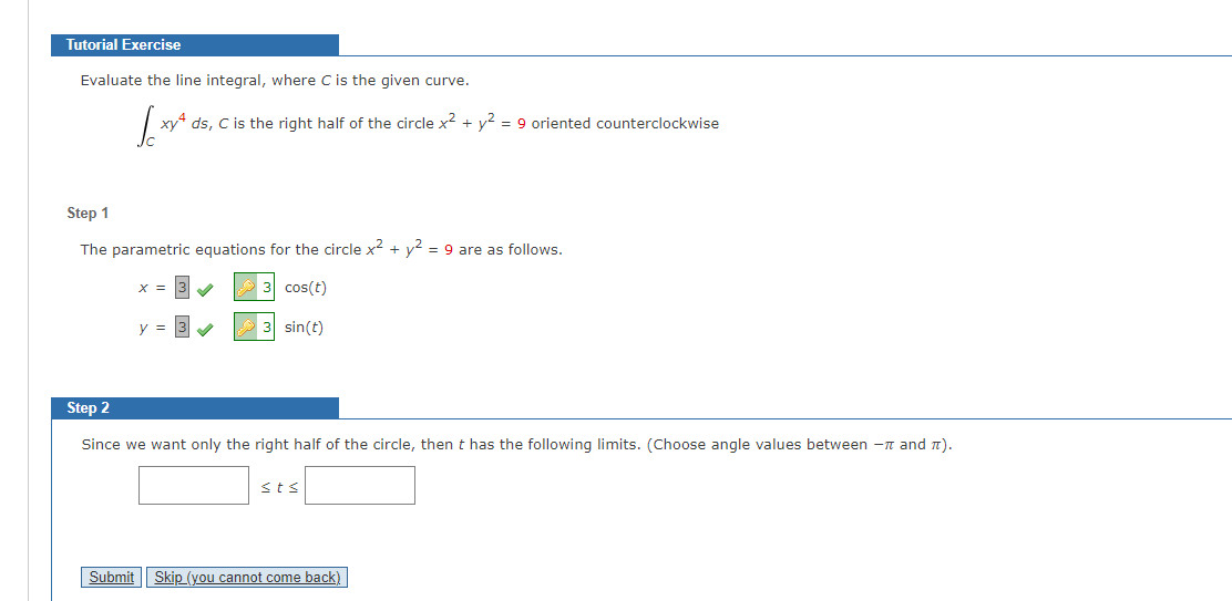 Solved Evaluate the line integral, where C is the given | Chegg.com