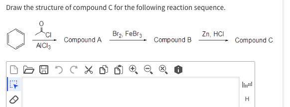 [Solved]: Draw the structure of compound ( C ) for the f